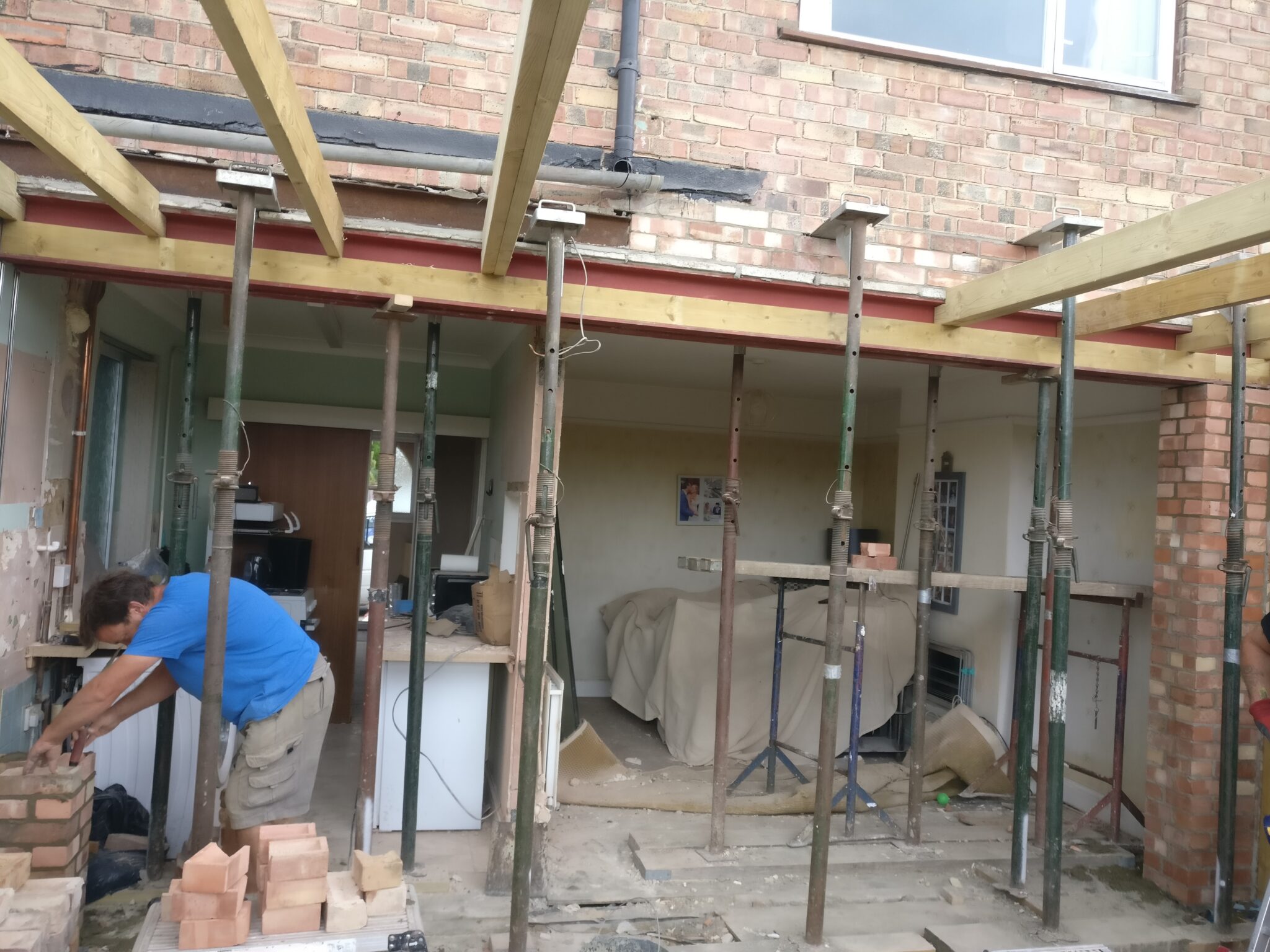 Steels going in to support house - Complete loft conversions Suffolk ...